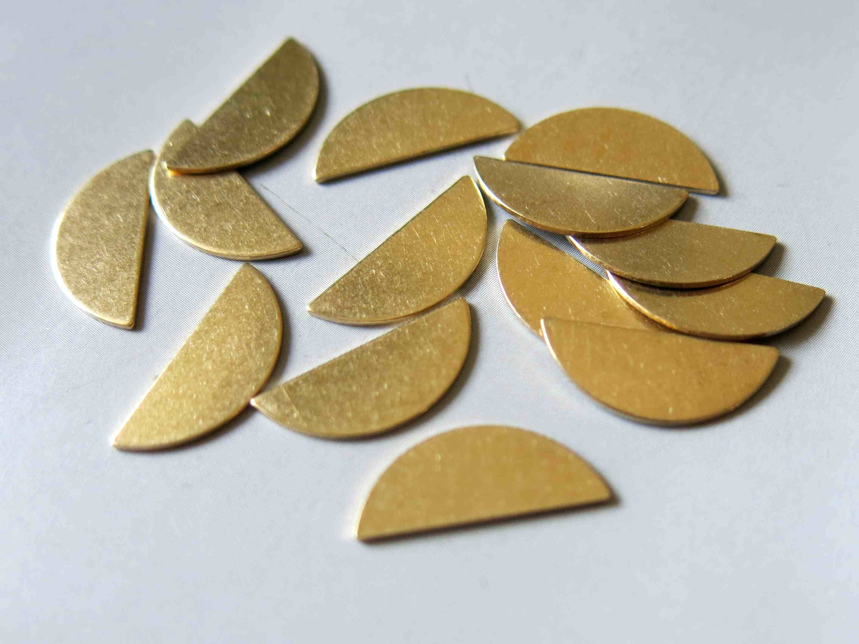 100pcs Raw Brass Half Round Stamping Blankstamping Tag | Etsy