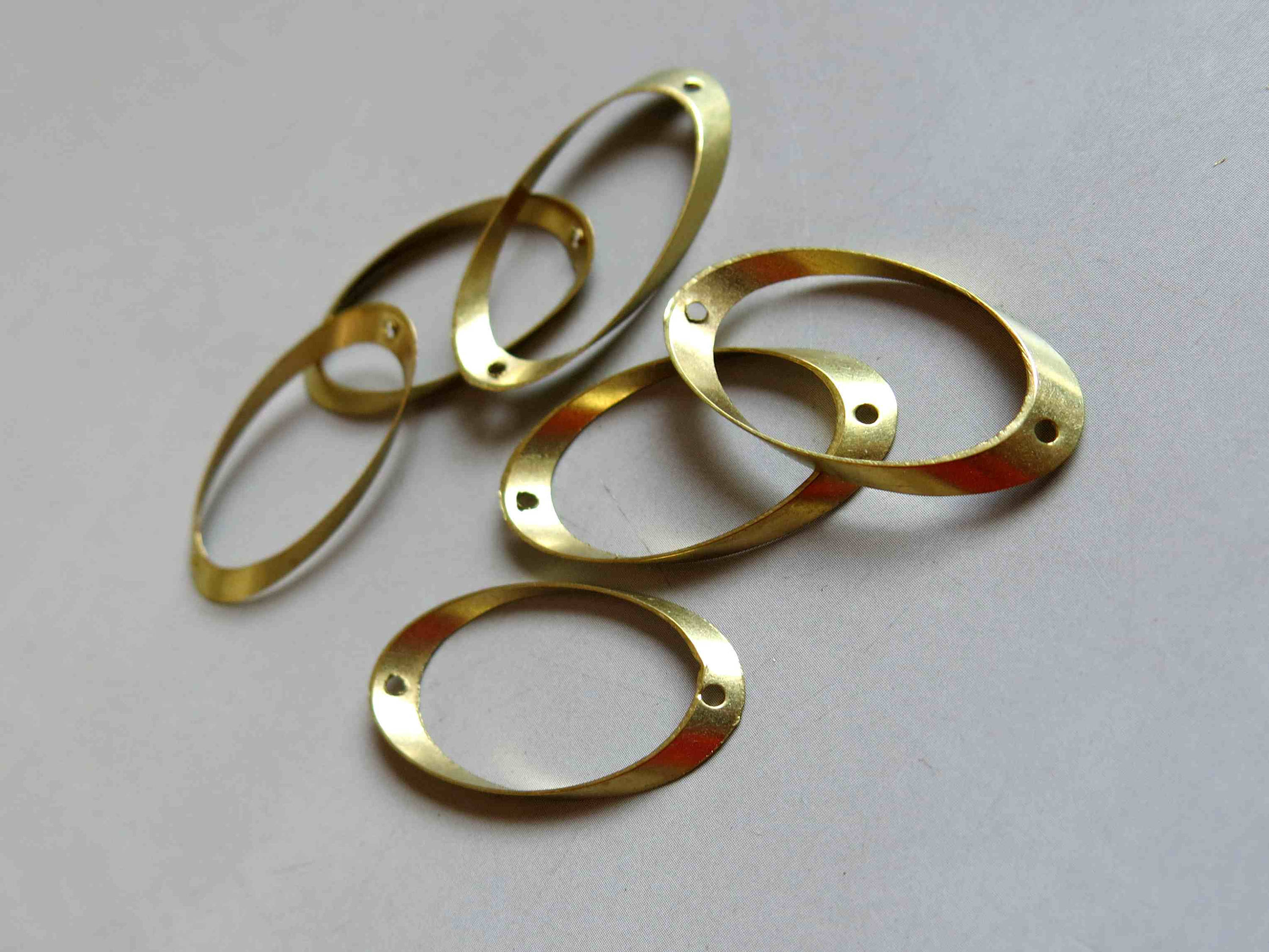 100pcs Raw Brass Oval Connectors Ringsfindings 20mm X 8mm - Etsy