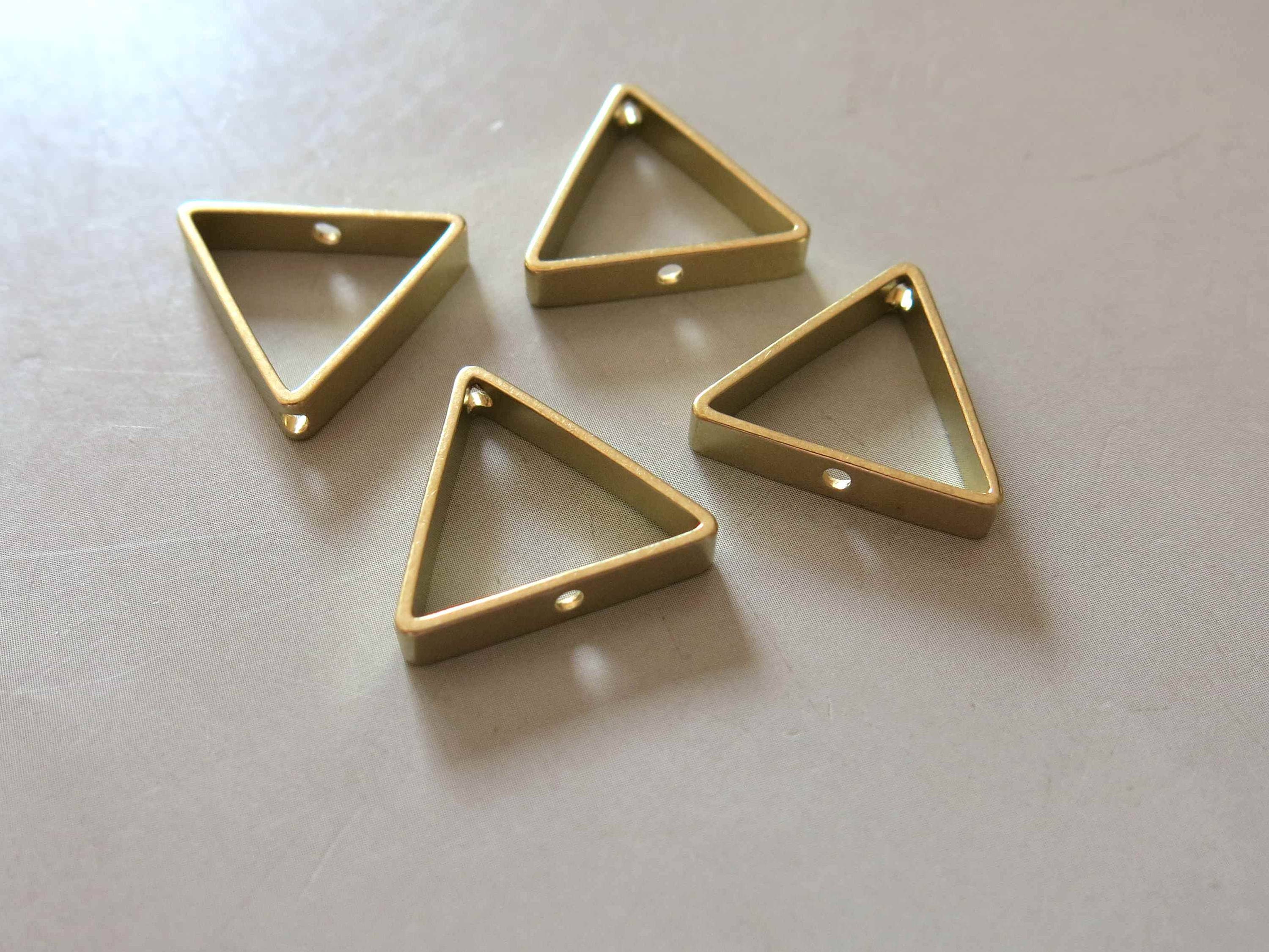30pcs Raw Brass Triangle Rings Charms Findings 17.5mmx20mm | Etsy