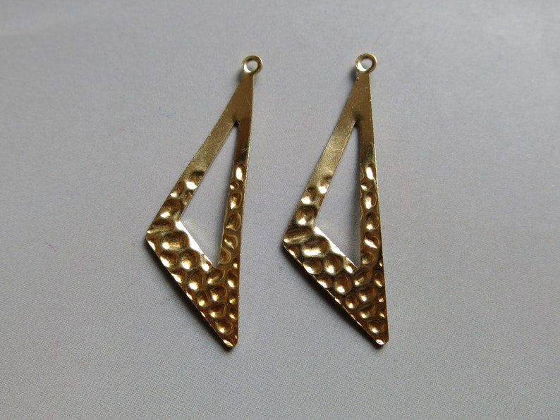 50pcs Raw Brass Triangle Charms Pendants 38mmx12mm F1181 - Etsy