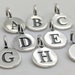 Solid STERLING Silver Letter Alphabet Personalised CHARM All Letters ...