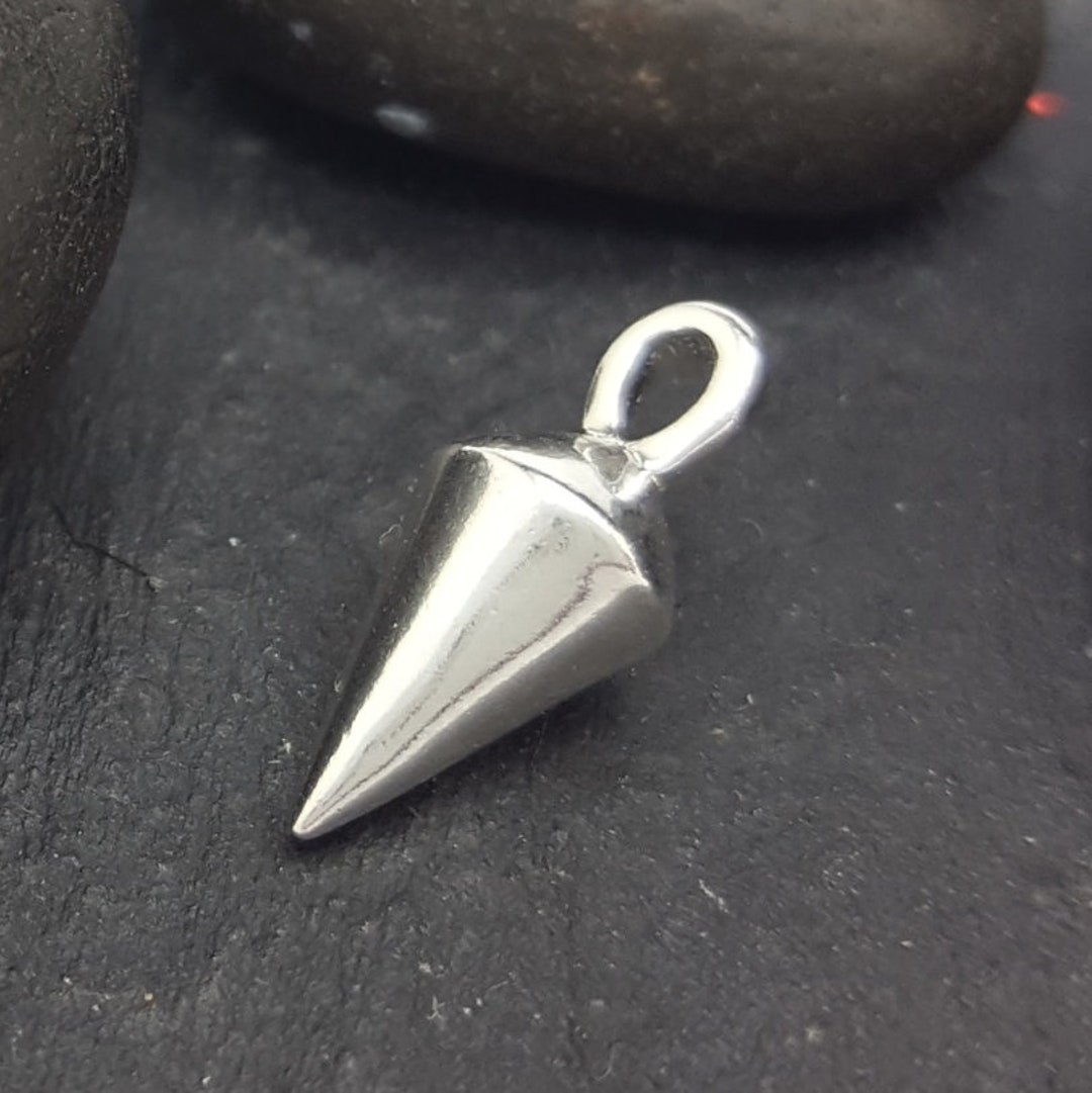 Sterling Silver SPIKE Charm 1 , Silver Small Dagger Charm , Silver ...