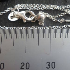 Sterling Silver Adjustable Chain Necklace , 18 Inch Chain Slider Bead ...