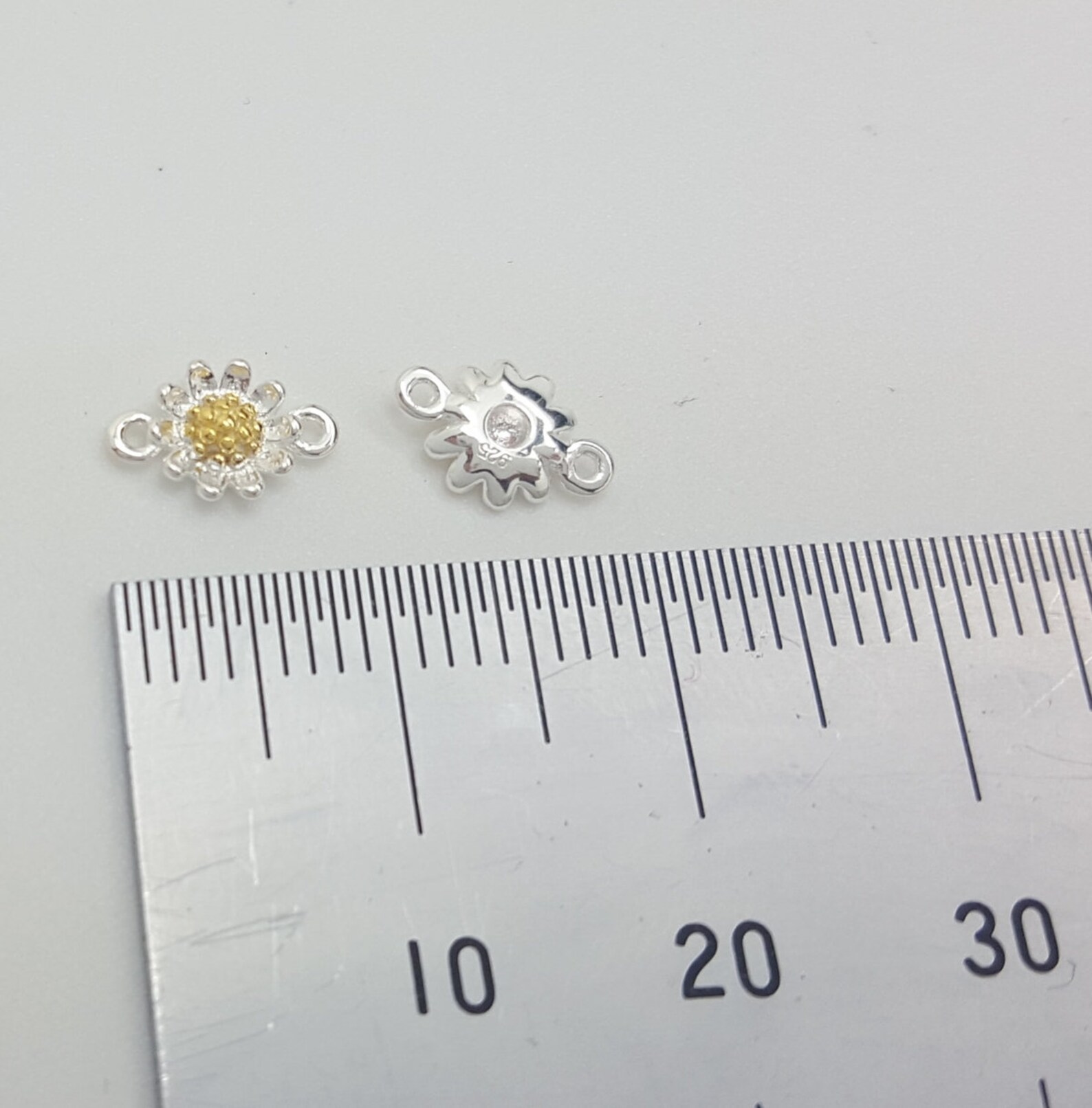 Sterling Silver Daisy Connector - Etsy