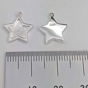 Sterling Silver Star Charm With Bezel Resin Fillable Silver Starcharm ...