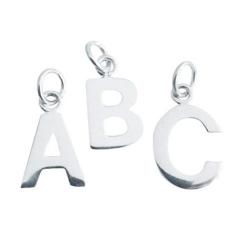 Sterling Silver Letters Charms - Etsy