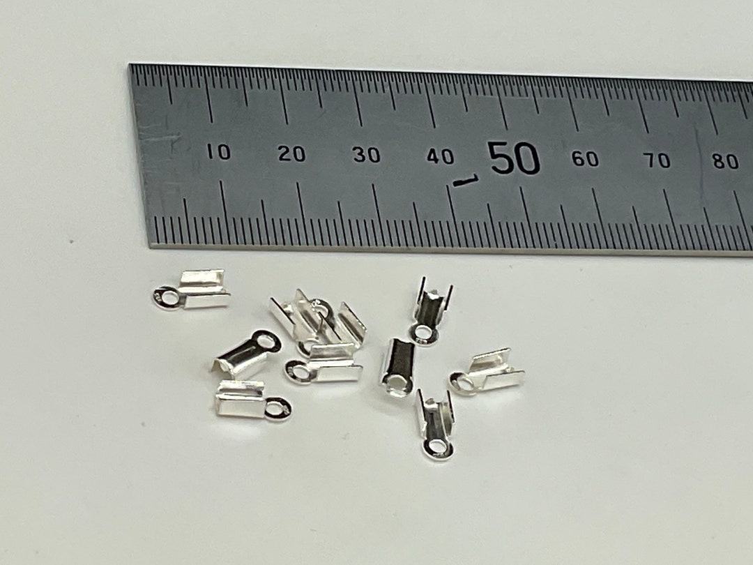 Sterling Silver Flat Cord End Crimp Cord Ending 10 Pieces XTC05 - Etsy