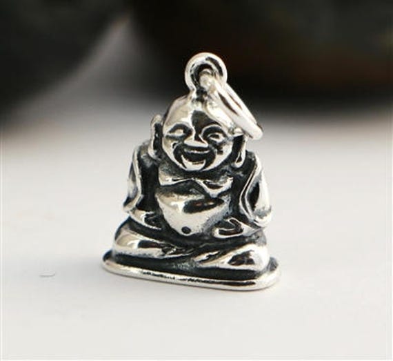 Sterling Silver Buddha Charm Solid Silver 925 Buddha Charm | Etsy UK