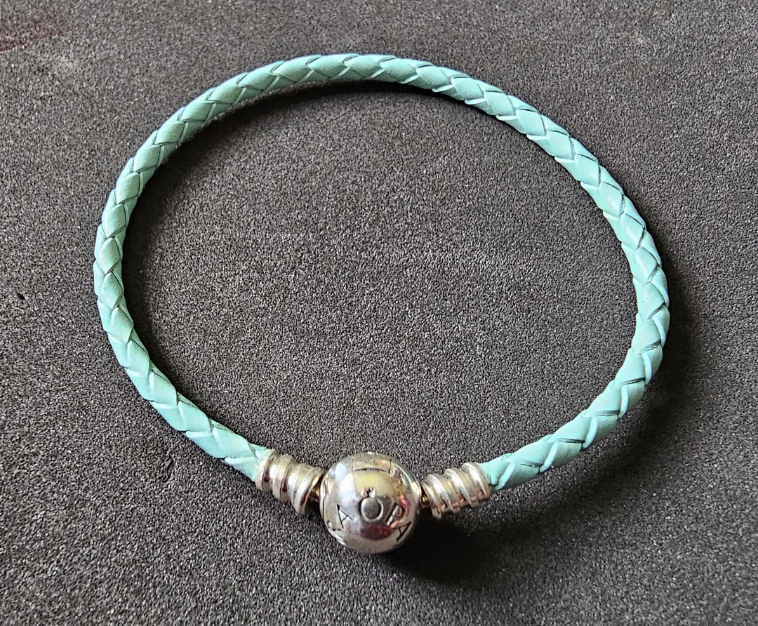Pandora Mint Green Braided Leather Bracelets - Etsy