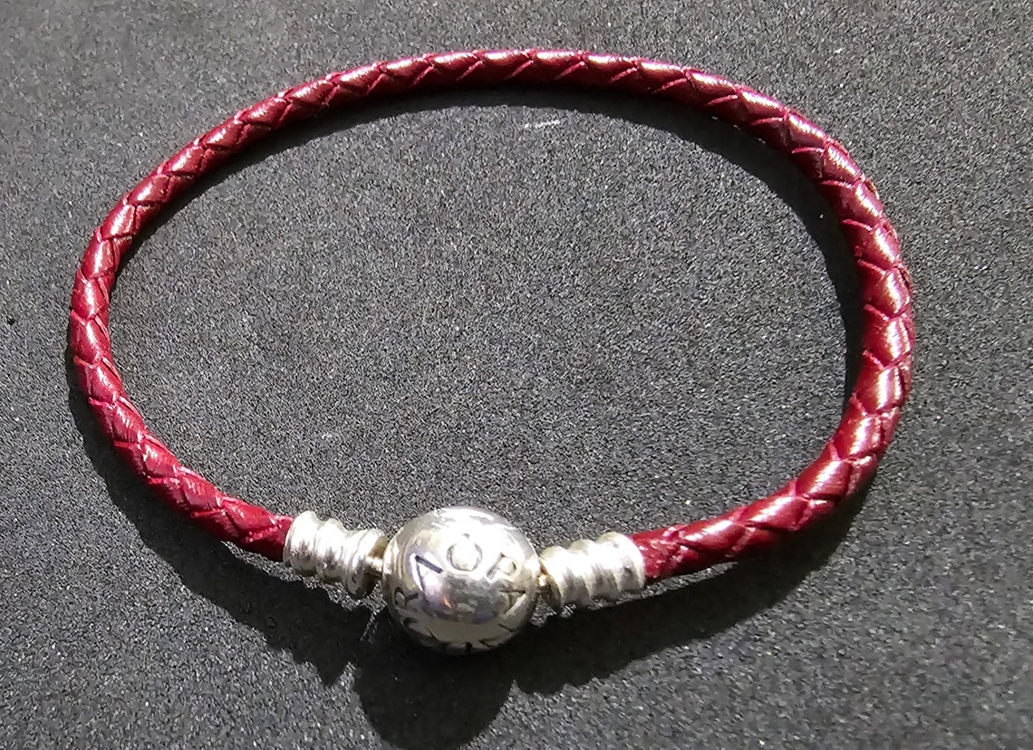 Pandora Ruby Red Braided Leather Bracelets - Etsy