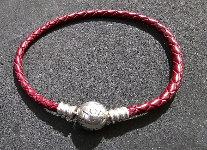 Pandora Ruby Red Braided Leather Bracelets - Etsy