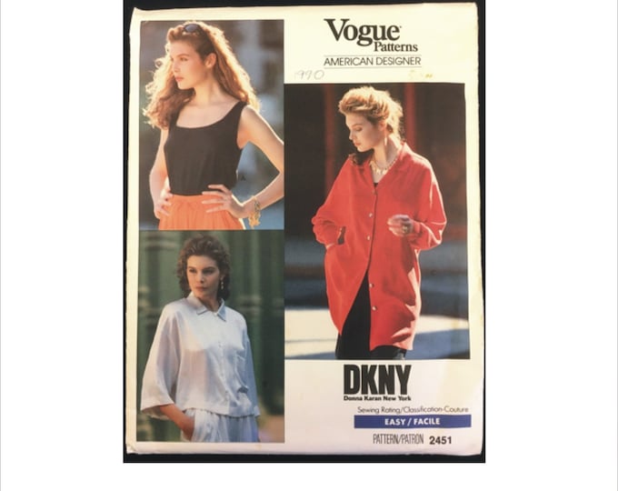 Uncut 1990s Size 6 8 10 Easy DKNY Loose Fitting Top Pullover Top Shirt ...