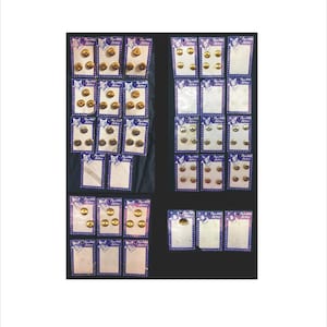 1940s Lot 68 Metal Prevue Movie Buttons Cards Gold Tone Silver Tone ...