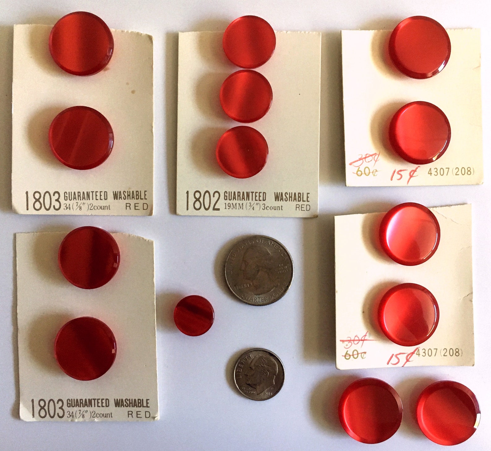 Lot 14 Blumenthal Le Chic Red Plastic Buttons Shank Style 1802 - Etsy