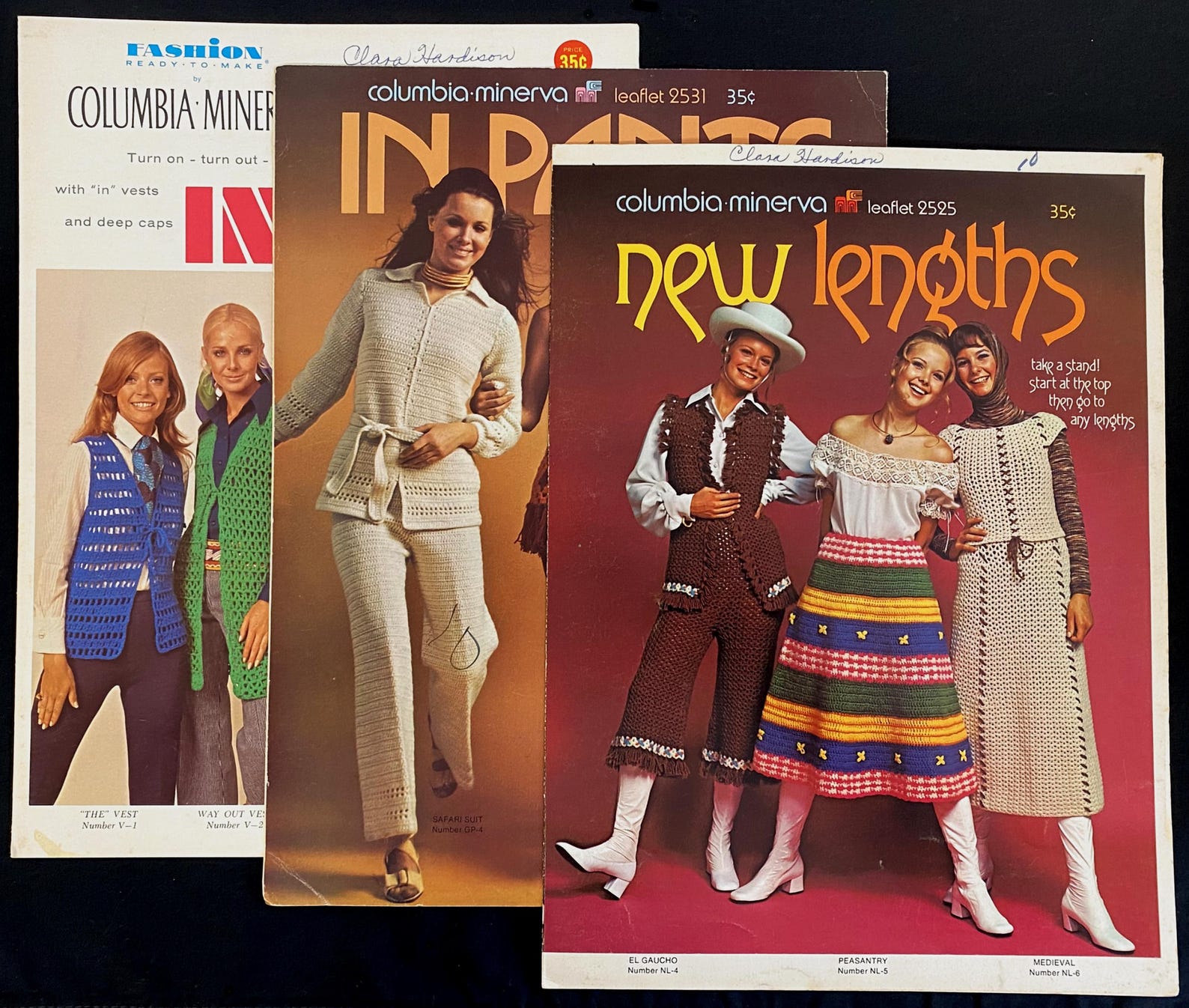 1970s Lot of 3 Columbia Minerva Crochet Leaflet 2517 in Vests, 2531 in ...