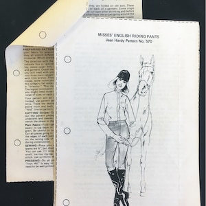 1970s Hip Size 32 – 42 Misses English Riding Pants Jean Hardy 570 ...