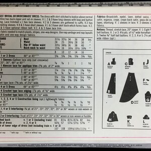 1970s Size 14 Bust 36 Bridal Bridesmaid Dress Train Simplicity 8392 ...