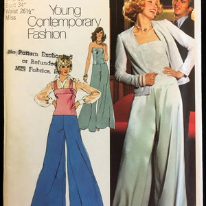Uncut 1970s Size 12 Bust 34 Palazzo Pants Cardigan Jacket Camisole ...