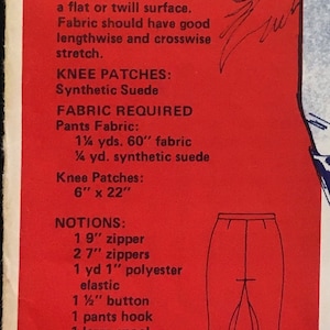 1970s Hip Size 32 – 42 Misses English Riding Pants Jean Hardy 570 Vintage Sewing Pattern ...