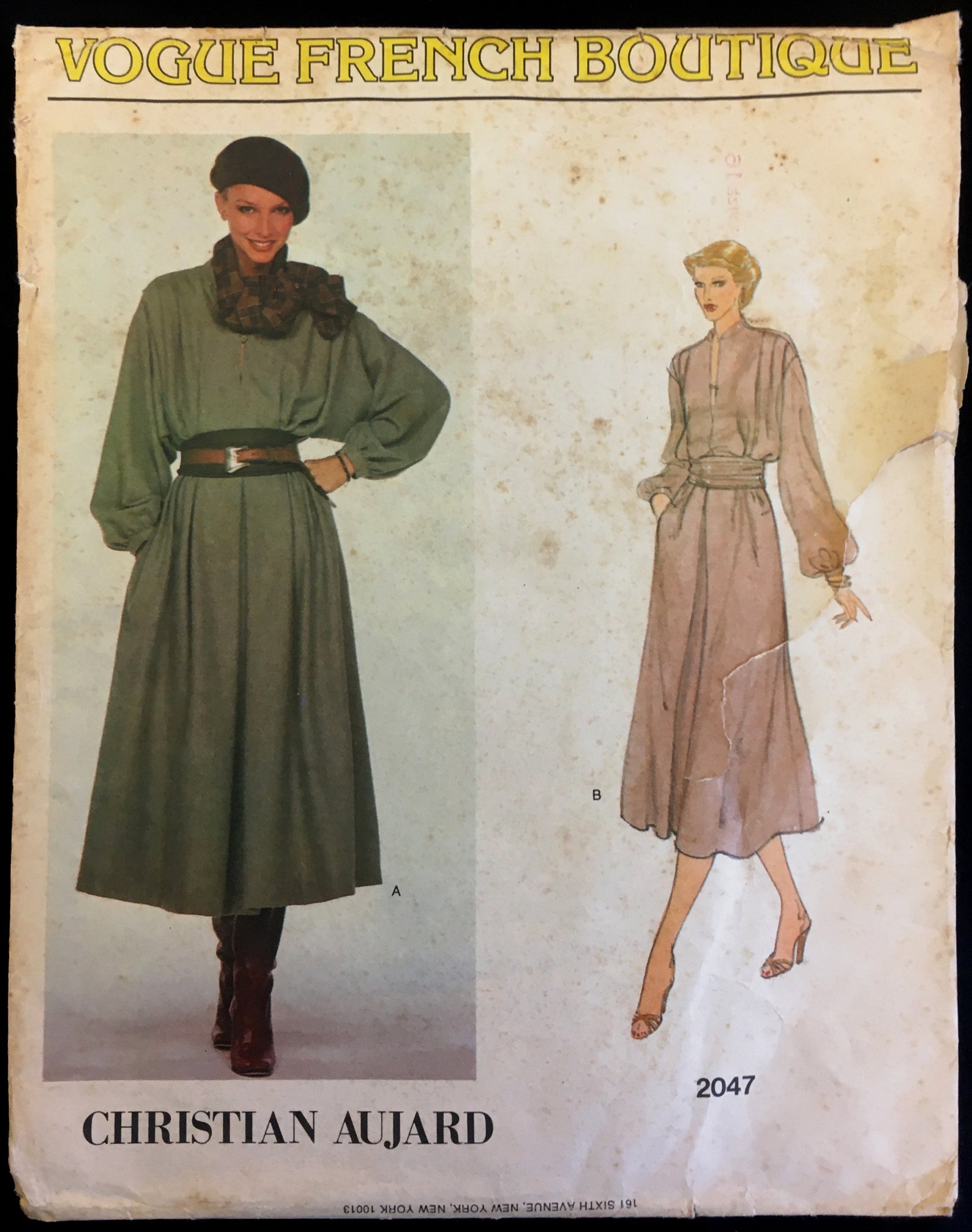 1970s Size 16 Bust 38 Christian Aujard Loose Fitting Dress Cummerbund ...