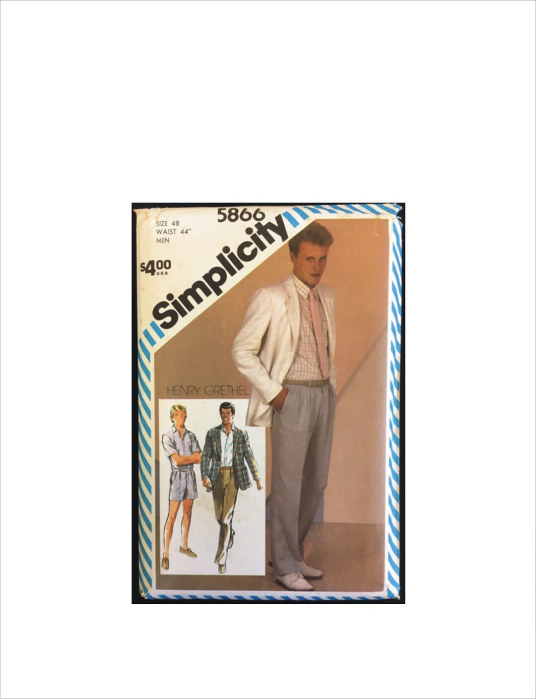 Uncut 1980s Size 48 Henry Grethel Mens Pants Shorts Shirt Unlined ...