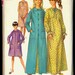 Part Cut 60s Size M 14 16 Simple to Sew Nightgown Robe in Two Lengths ...
