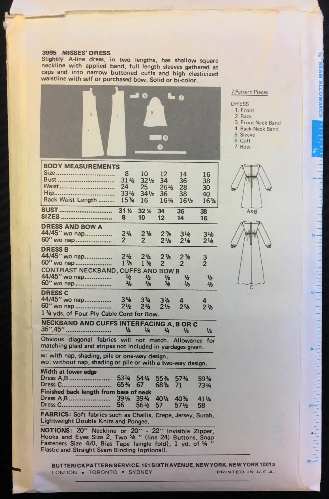 Uncut 1970s Size 10 Bust 32 1/2 A Line Empire Waist Dress Maxi - Etsy