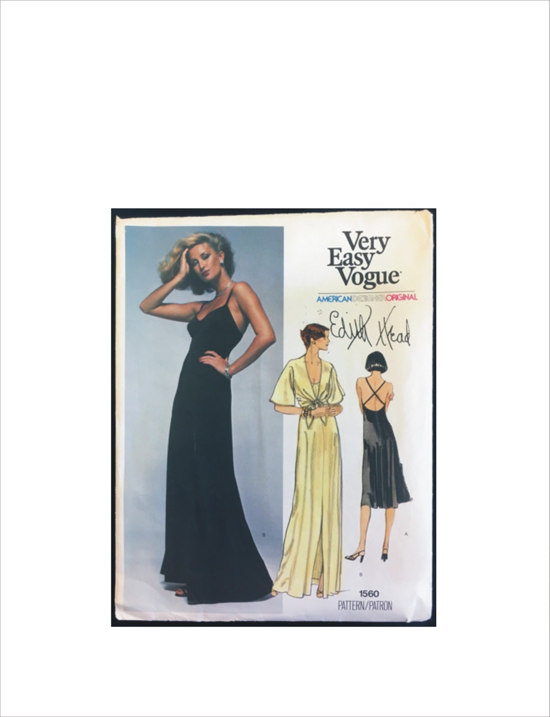 1970s Size 8 Bust 31 1/2 Edith Head Dress Jacket Vogue 1560 Vintage ...