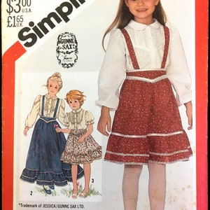 Part Cut 1980s Size 5 Breast 24 Girls Gunne Sax Blouse Skirt Detachable ...