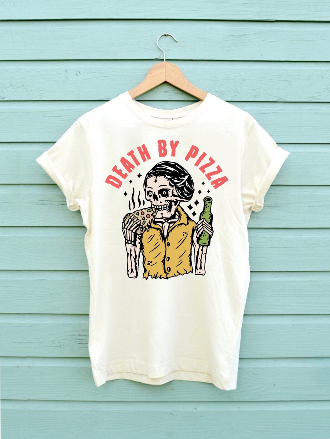 Death by Pizza Tshirt, Mens Pizza Shirt, Pizza Tee, Pizza Print Shirt ...