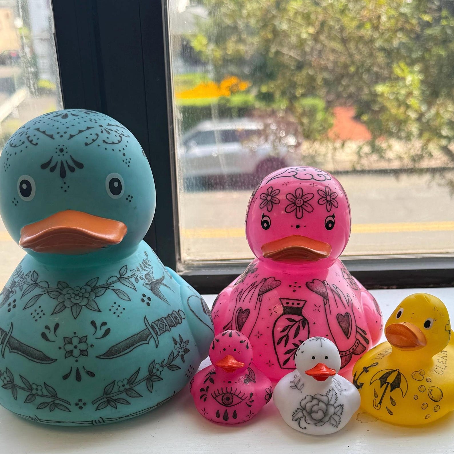 Tattooed Rubber Ducky - 3" Small-medium Yellow Ducks - Etsy