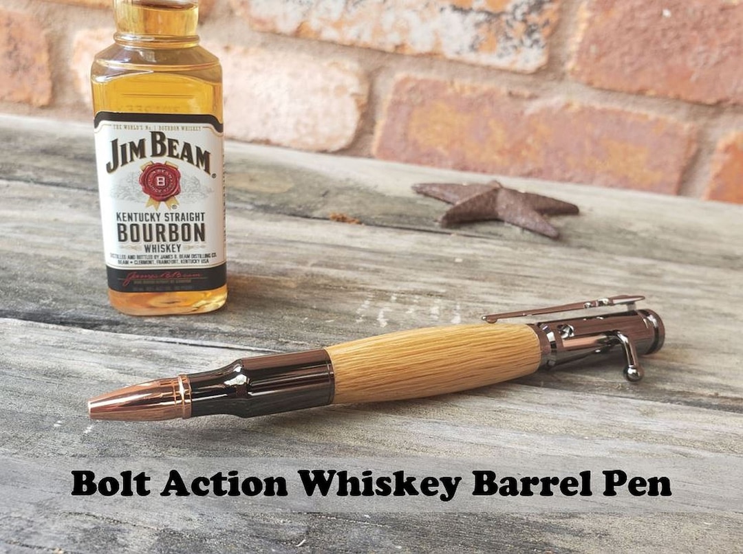 Jim Beam Bolt Action Bullet Pen Whiskey Barrel 30 Caliber Bolt Action ...