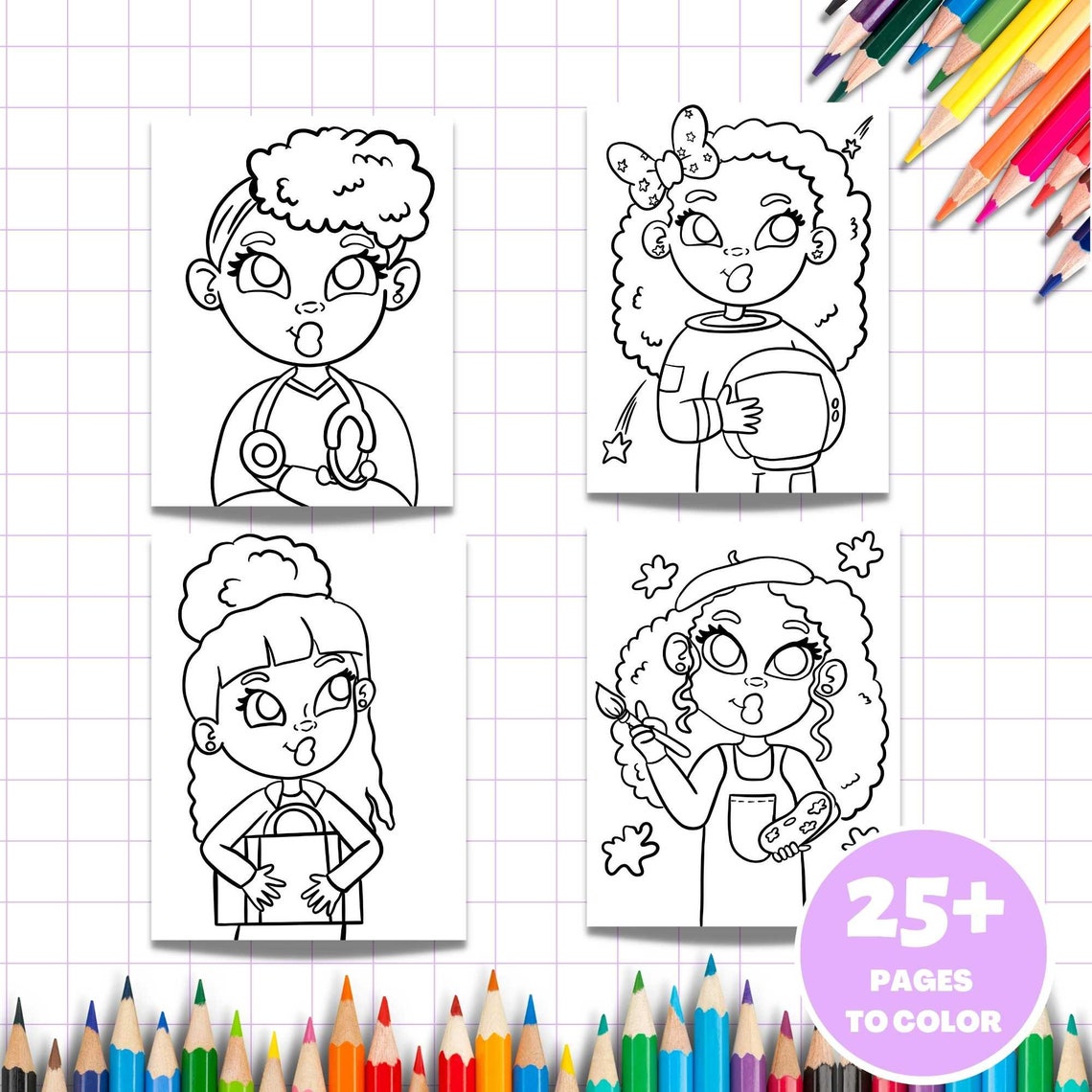 I Can Be Coloring Book - Etsy