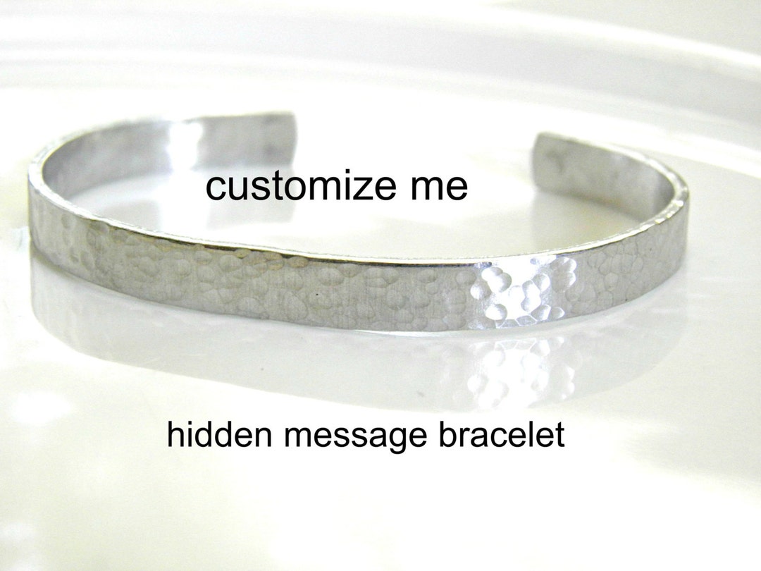 Hidden Message Cuff Bracelet. Customize Your Very Own Hand - Etsy
