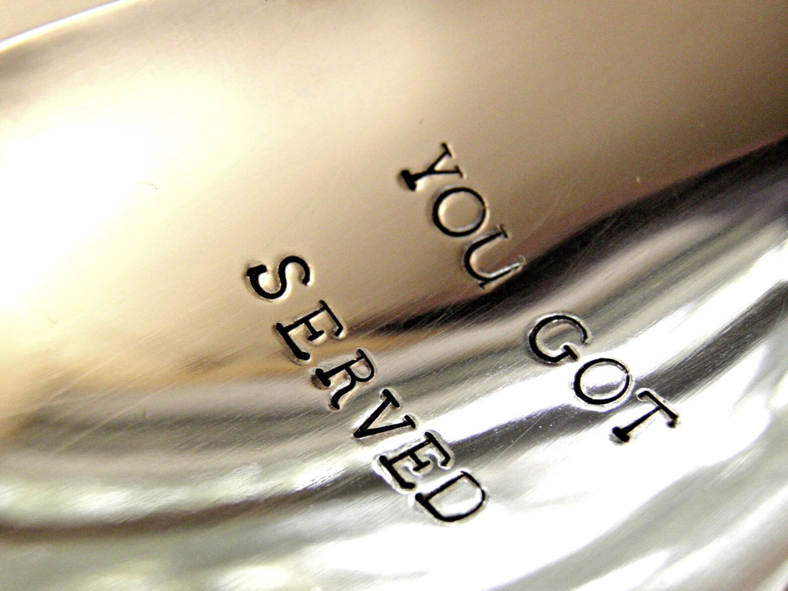 You Got Served Hand Stamped Serving Spoon. for All | Etsy