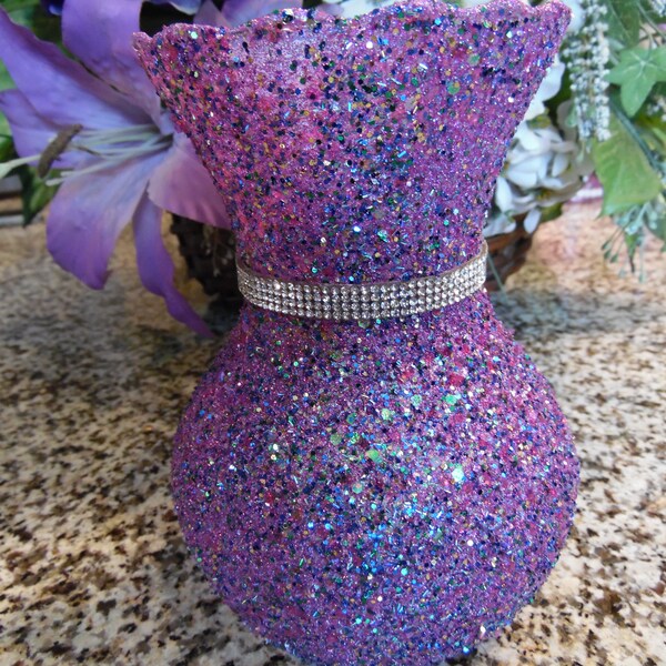 Rhinestone Vase - Etsy