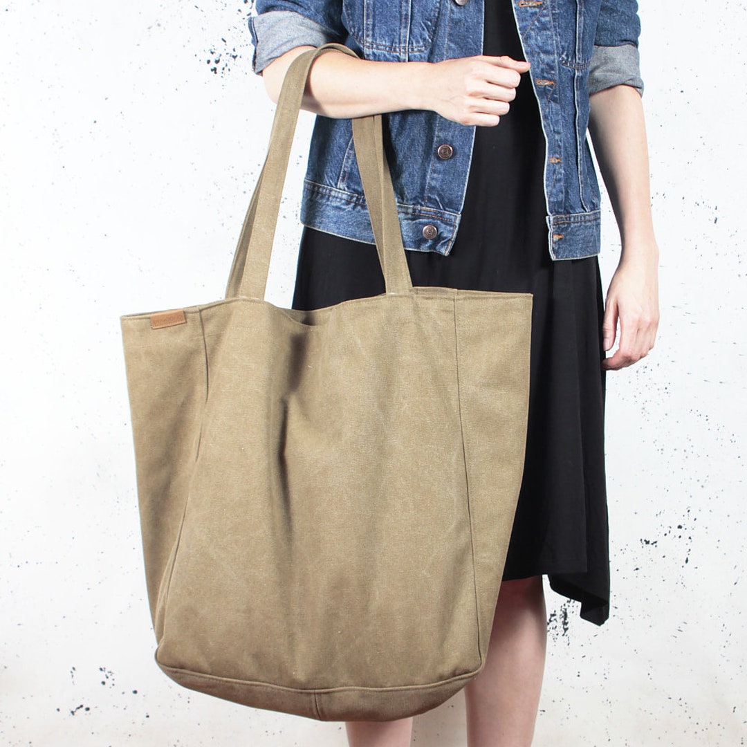 Canvas Bag - Zippered Bag | Womens Gift | Fall Fashion - Etsy