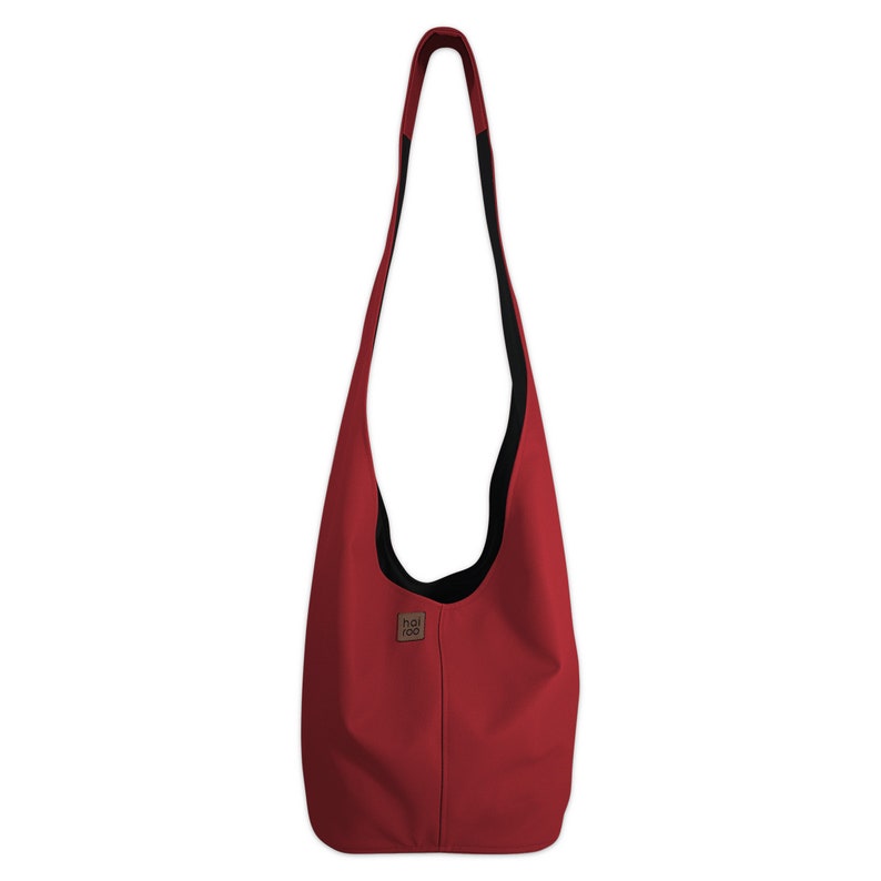 Red Faux Leather Hobo Handbag, Roomy & Comfortable Bag. Thank You Gift ...
