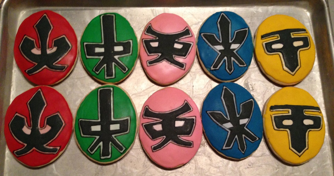 Power Ranger Theme Cookies | Etsy