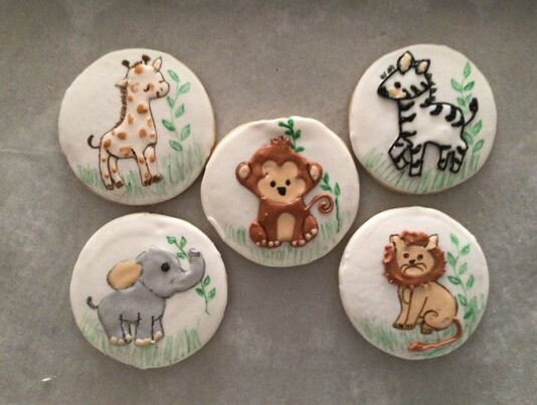Safari Animals Cookies - Etsy