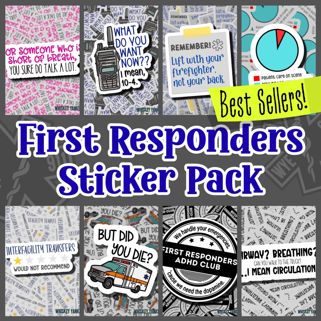 First Responder Sticker Pack #1 | Paramedic | First Responder Stickers ...