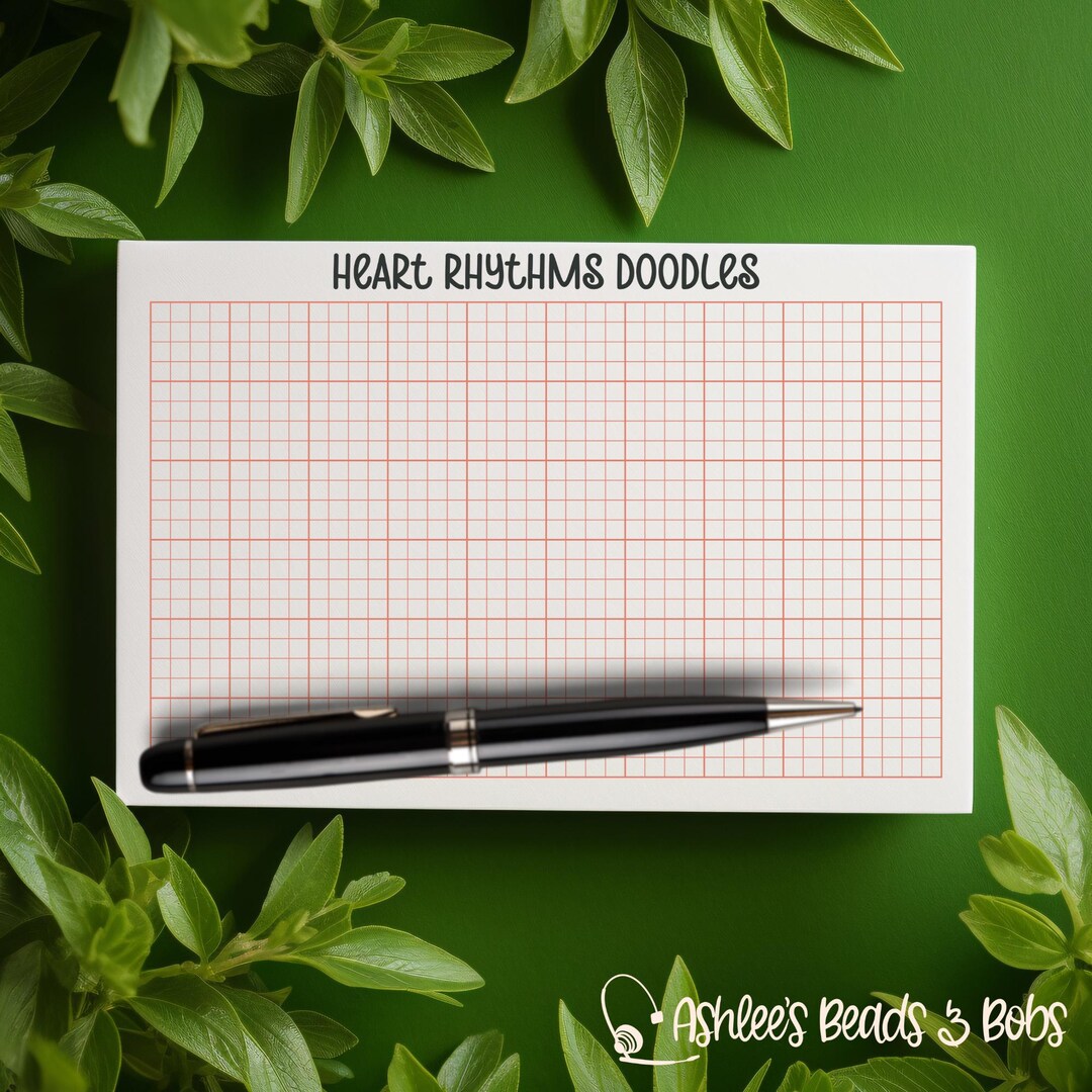 Heart Rhythms Doodle Notepad Perfect for Paramedic or EMT Students ...