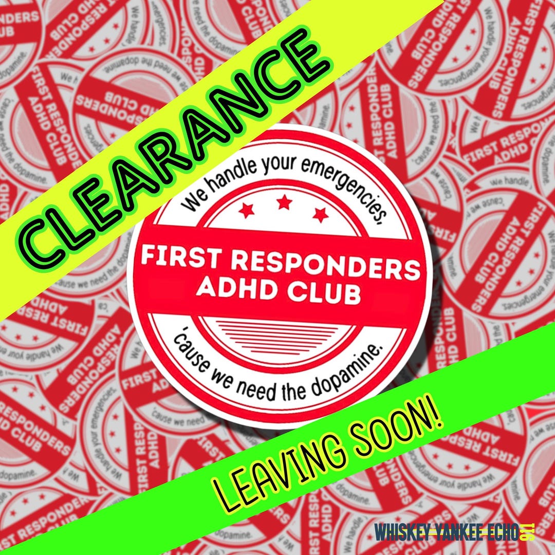 ADHD First Responder Club (red) | First Responder Sticker | Paramedics ...