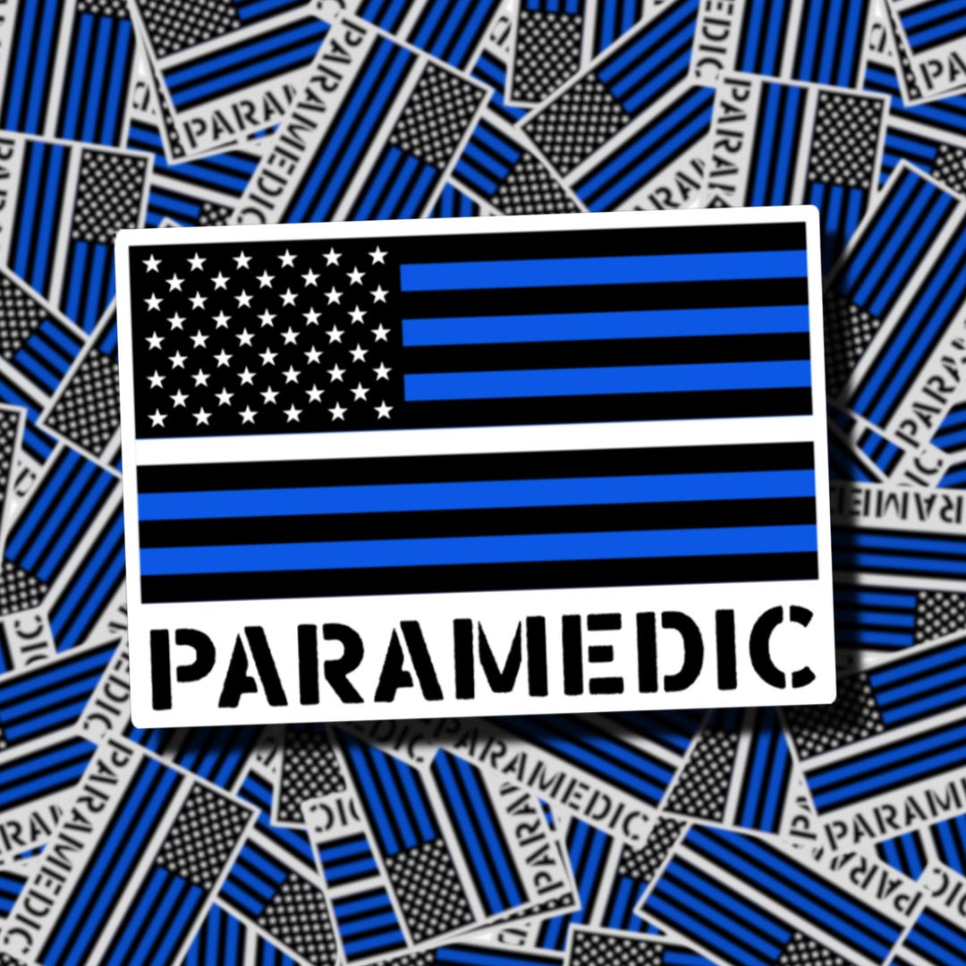 Paramedic American Flag Stickers | Paramedic Stickers | EMS Decals ...