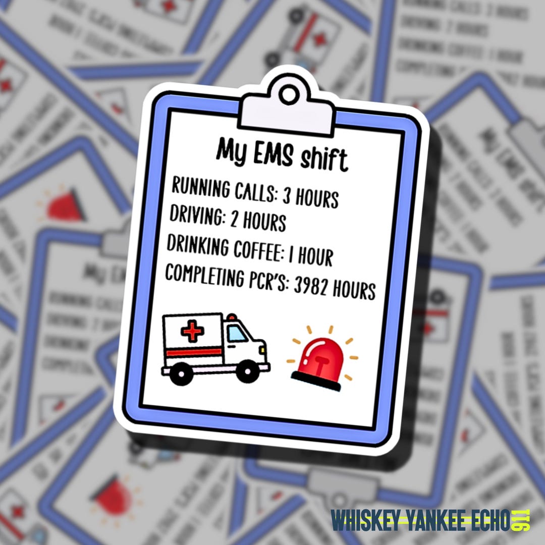 My EMS Shift | Paramedic Sticker | First Responders | EMS Sticker | Medics | Lights and Sirens ...