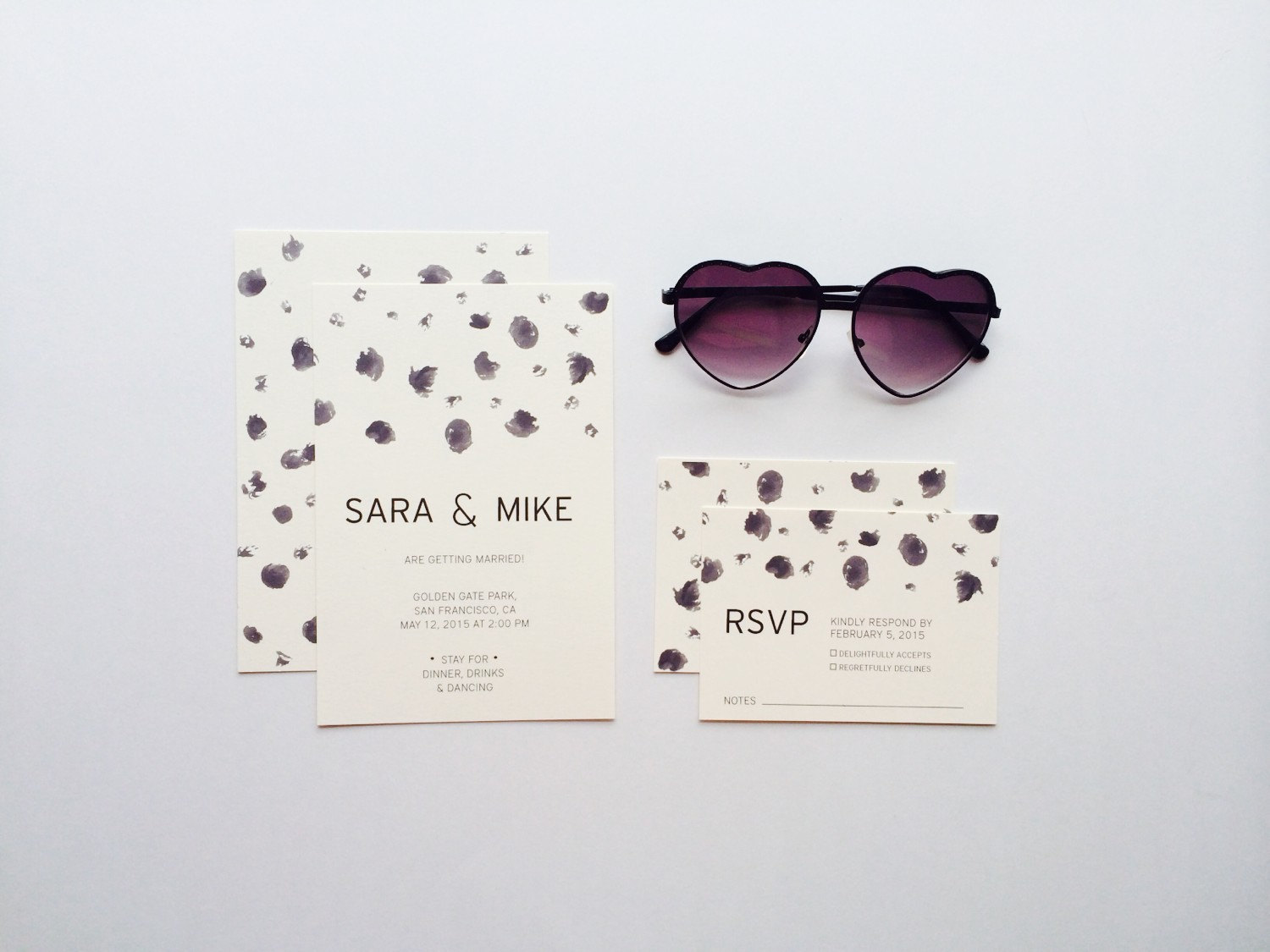 Painted Polka Dot Wedding Invitations - Etsy