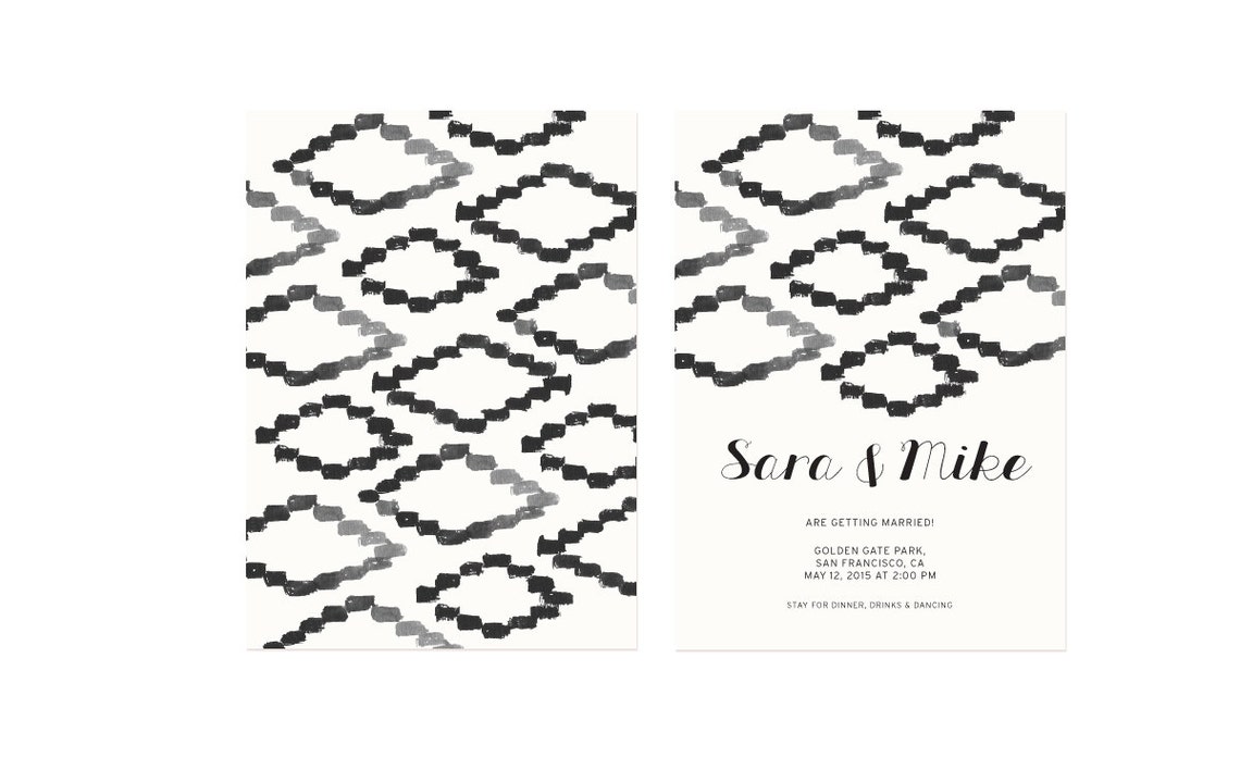 Printable Wedding Invites Art From Africa Wedding Invitations - Etsy