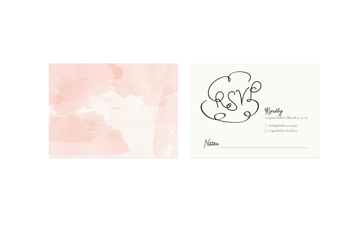 Blushing Bride Wedding Invitations - Etsy