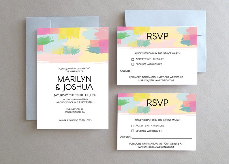 It's a Mod, Mod World DIY Wedding Invitation // Mid-century Modern ...