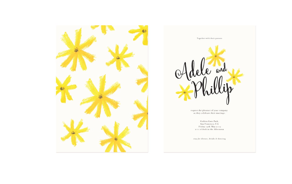 Flower Child Wedding Invitations - Etsy